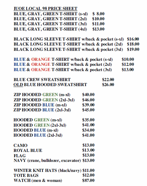 Local 98 Merchandise – IUOE Local 98